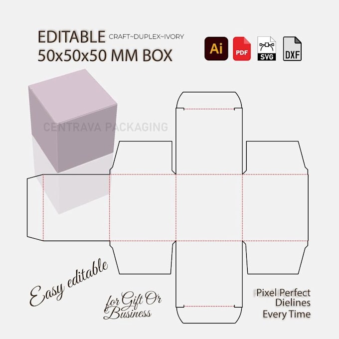 Design dieline, die cut, and print ready packaging box, pouch, bottle ...