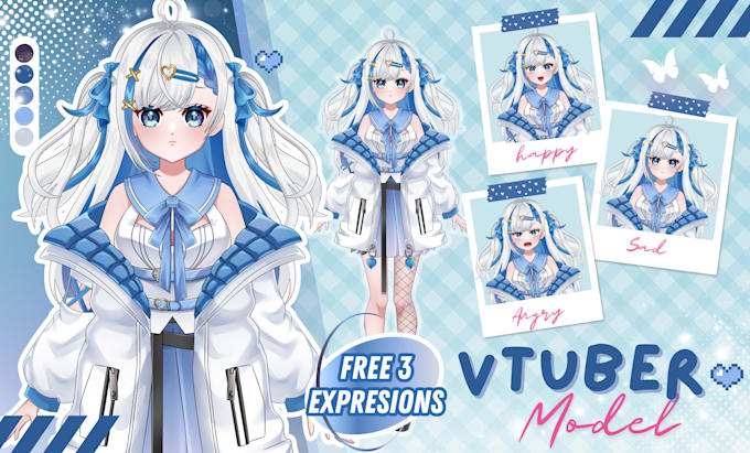 Progetta e rigga un modello vtuber anime live2d professionale