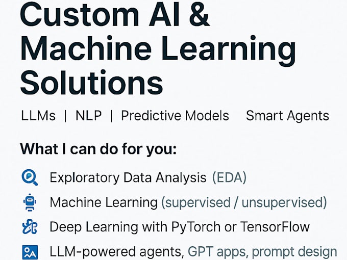 Develop python ai, machine learning, deep learning, nlp, ocr and ...