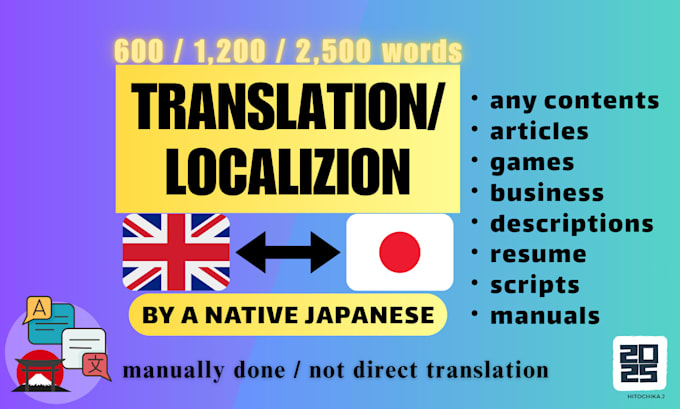 Translate any english contents to japanese by Jay_eng_jp | Fiverr
