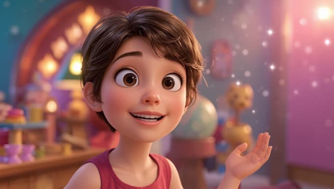 Create 3d disney pixar style animation, cartoon, character in blender ...
