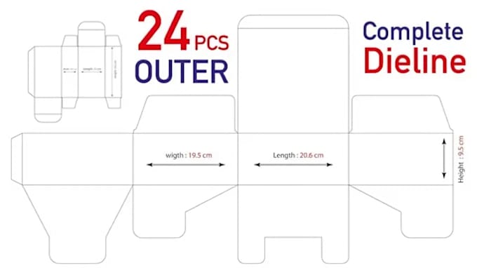 Create dieline or die cut lines for custom box packaging and cut lines ...
