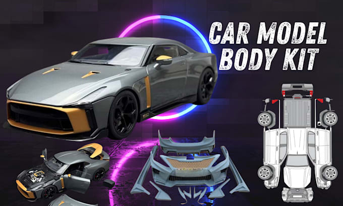 Create realistic widebody kits for printing, spoilers, and car body ...