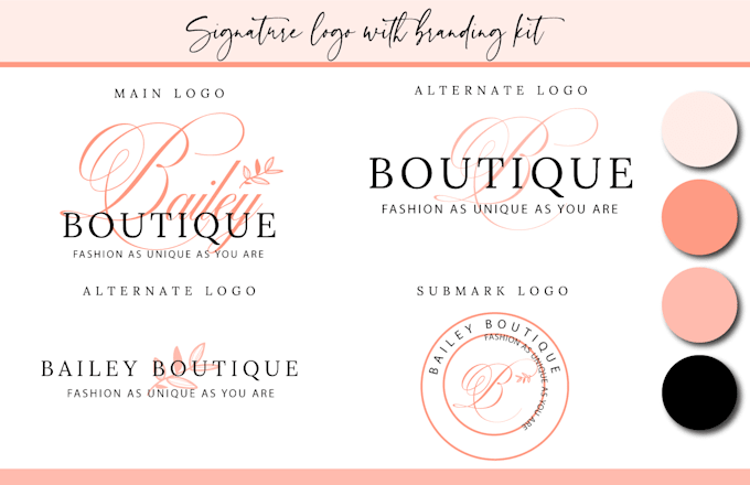 Design sophisticated signature logo with branding kit and social media ...