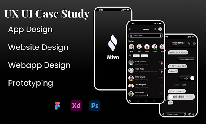 Create ux case studies, design mobile apps, figma design for your portfolio by Modishdesign_1 ...