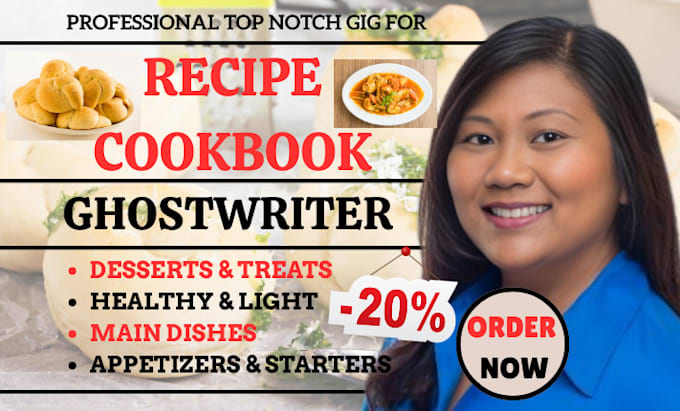 Write and design a high quality recipe cookbook with kdp formatting by ...