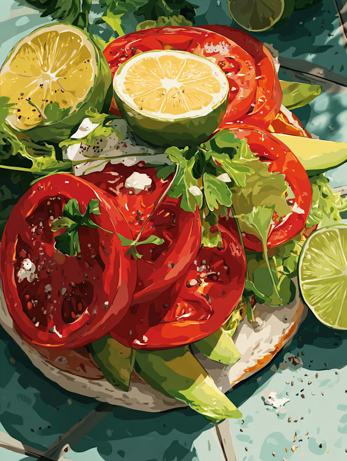 Design food pop art of your food pop art by Jakaylacordell | Fiverr