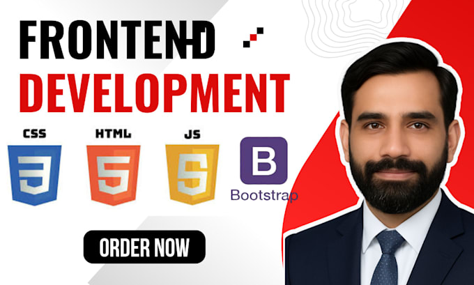 Do front end web development using html,css, bootstrap,js by Ranaarif766 | Fiverr