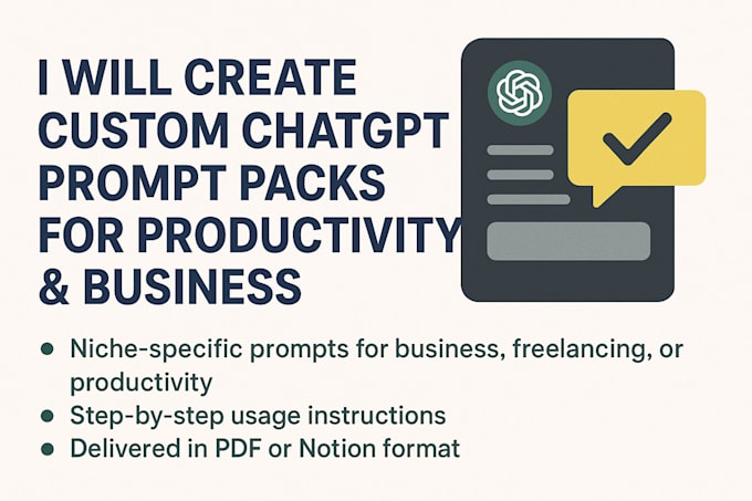 Create custom chatgpt prompt packs for productivity and business by ...