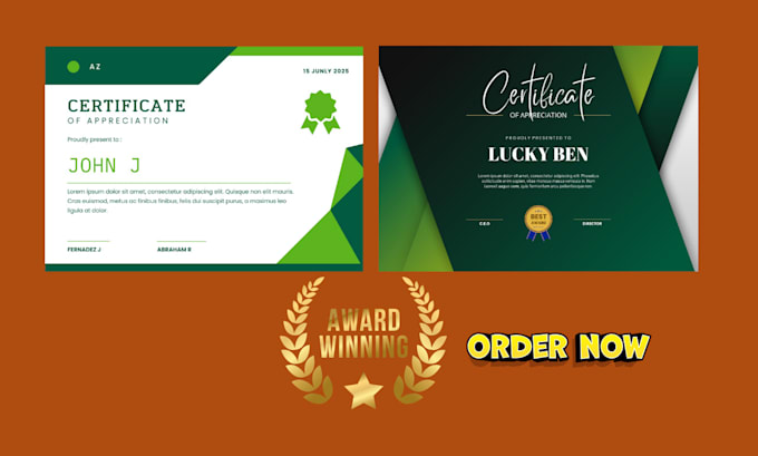 Design custom diploma certificate, degree, editable award by ...