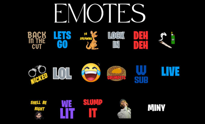 Create emotes for your live stream by Dreamy1994 | Fiverr
