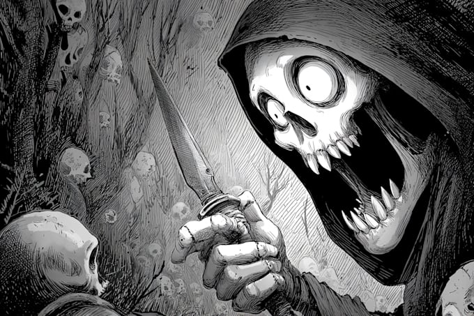 Draw fantasy horror comic in cartoon style by Jimmyittrick | Fiverr