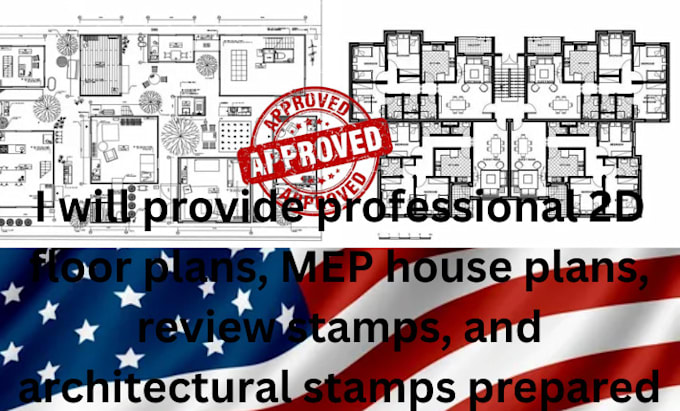 Draw review stamp 2d floor plan mep house plan architectural stamp city ...