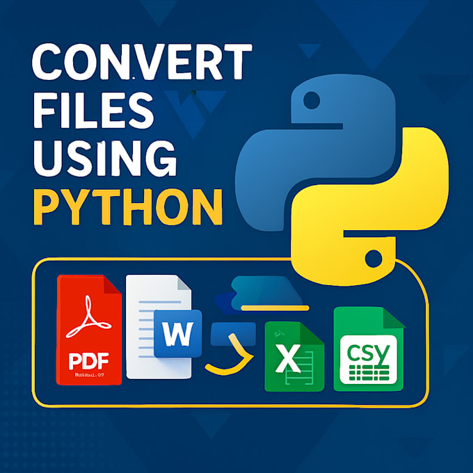 Automate file conversion task using python by Sourabhsinhcse | Fiverr