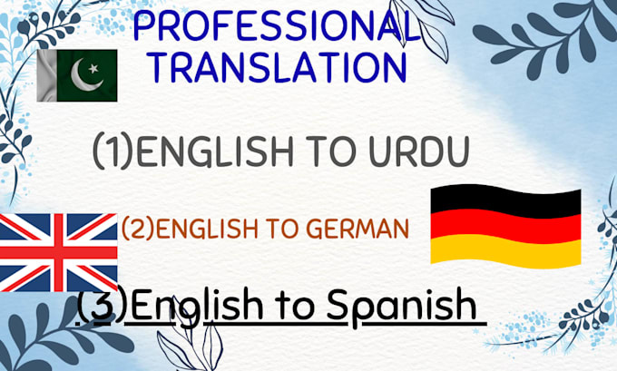 Tranlate your text in english german and spanish by Freelanceforce8 ...