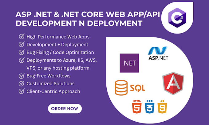 Develop a dot net, dot net core mvc, api, razor application by Zaifi_101 | Fiverr