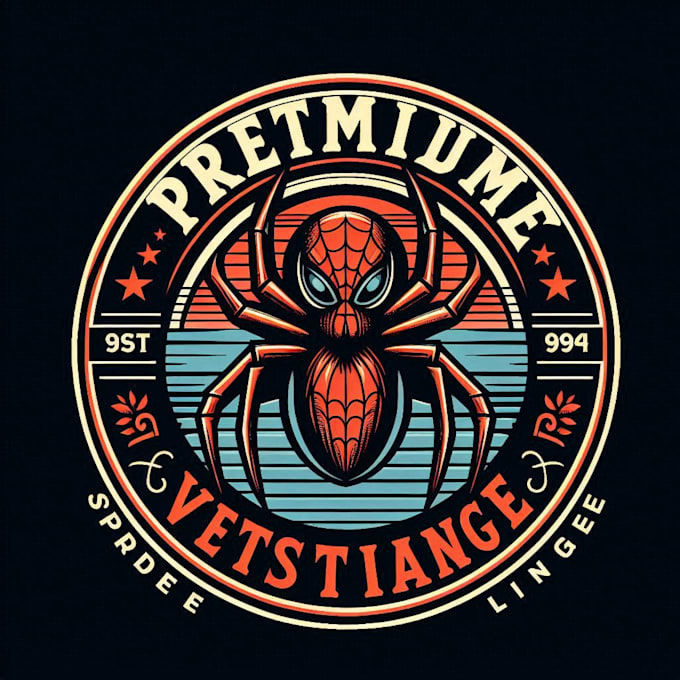 Design high quality premium vintage outstanding spider logo t shirt ...