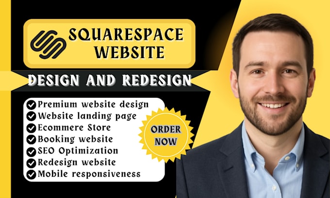 Build squarespace design and redesign squarespace website developer by Caleb_hunter4 | Fiverr
