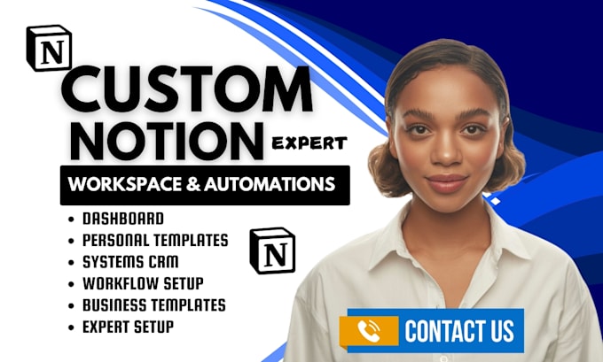 Create custom notion template notion expert automation notion workspace ...