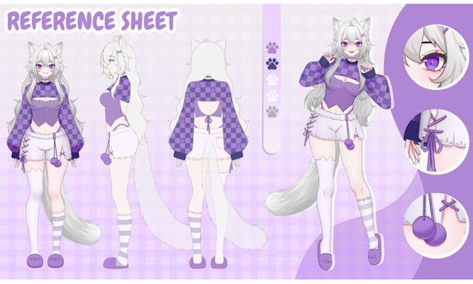 Design an rig 2d anime vtuber model live2d rigging vrchat vroid ...