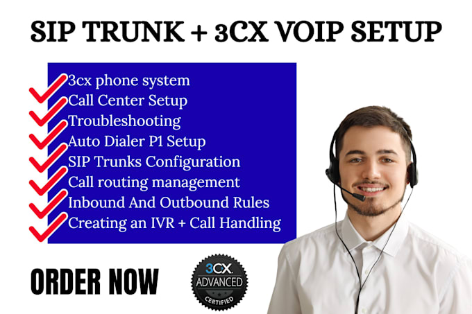 Setup 3cx with sip trunk, auto dialer, call center for inbound and outbound call by Phillip ...