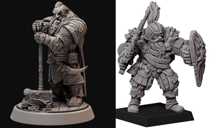 Sculpt 3d Character Model 3d Custom Dnd Miniatures Stl File For 3d