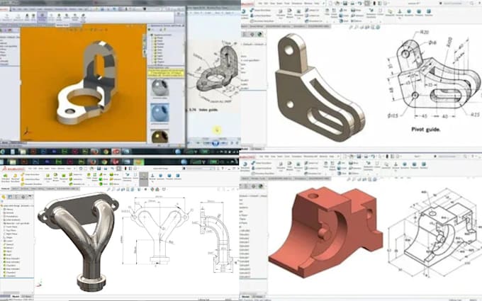 2d technical drawing solidworks 3d mechanical cad design on onshape fusion 360 by Tiyconbo | Fiverr