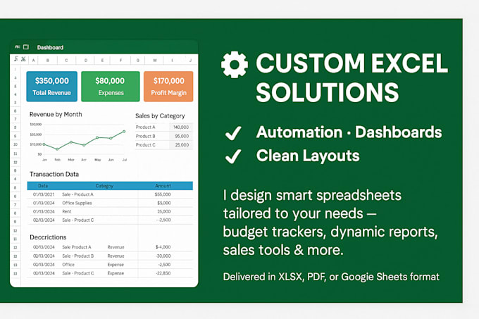 Create and automate professional excel spreadsheets for you by Creative ...