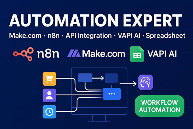 Set automation, make com, n8n, api integration, vapi ai retail ...