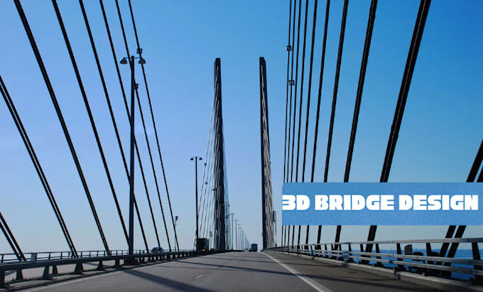 Futuristic 3d bridge design, construction plans, infrastructure design ...
