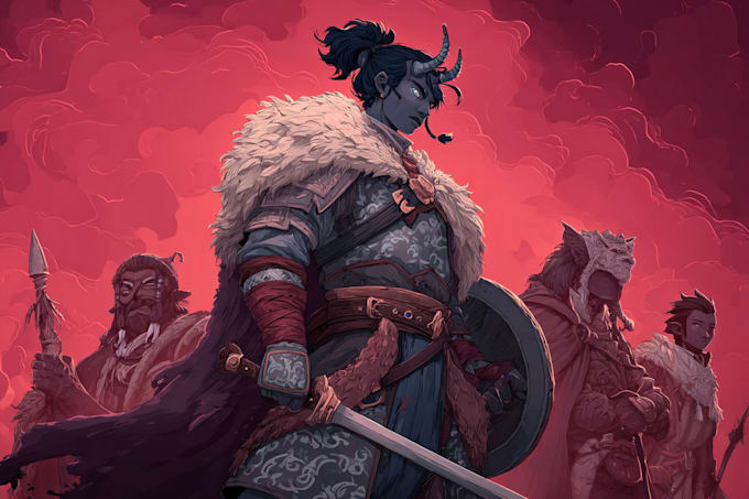 Craft dnd fantasy and dnd party character illustration by Aliviaran ...