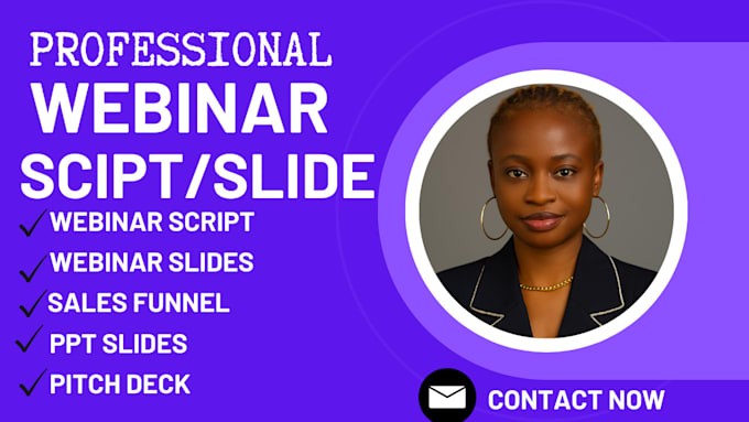 Write high converting webinar script, sales funnel and engaging ppt slides by Ayinde_morenike ...