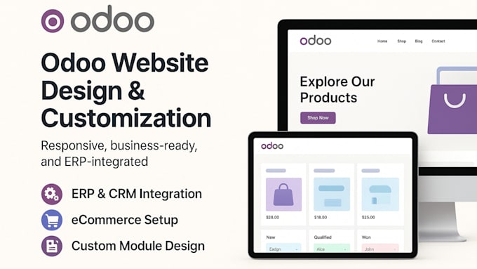 Design and customize your odoo website with erp and ecommerce ...