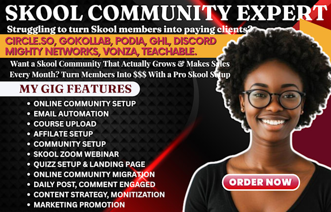 Build and grow skool community skool audit skool manager skool do skool setup by Smile_order01 ...