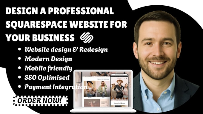 Website design custom squarespace website design redesign squarespace template by Caleb_hunter4 ...
