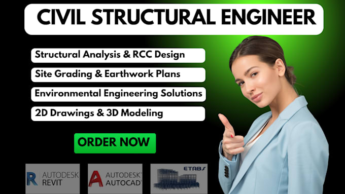 Provide rcc structural design, civil engineering drawings and etabs analysis by Y_n13755 | Fiverr