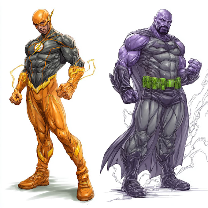 Design original comic characters with unique costumes by Therasio | Fiverr