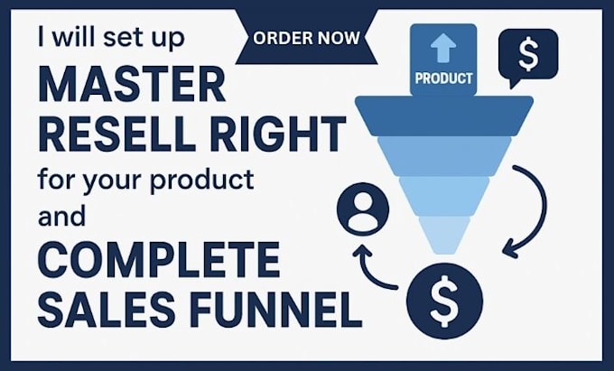 Set up master resell right for your product and complete sales funnel ...