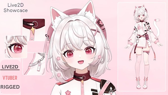 Draw and rig your custom live2d vtuber model, vtuber rigging, anime ...