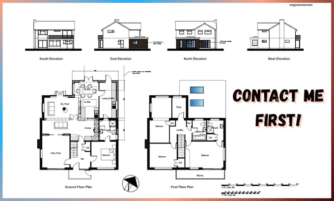 Draw renovation, home addition, home extension plan for city permit by ...