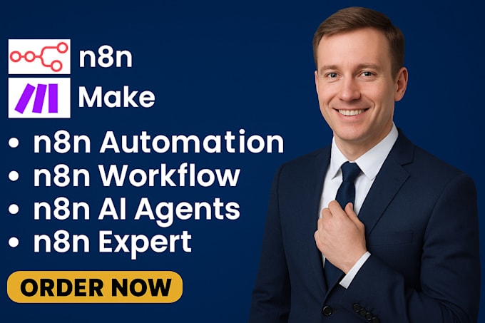 Set up n8n automation, n8n ai agent, n8n workflow, ,apis, zapier and ...