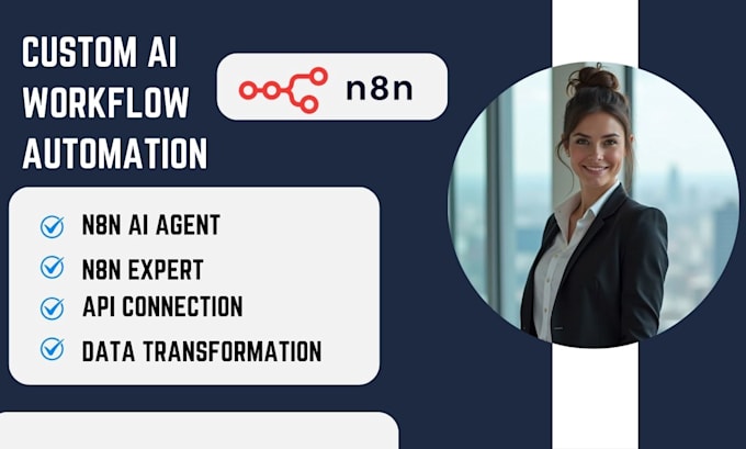 N8n ai automation n8n workflow n8n webhook n8n api integration n8n ai agent by Lvybrown | Fiverr