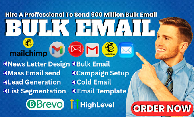 Send bulk email marketing campaign cold email blast campaign list ...