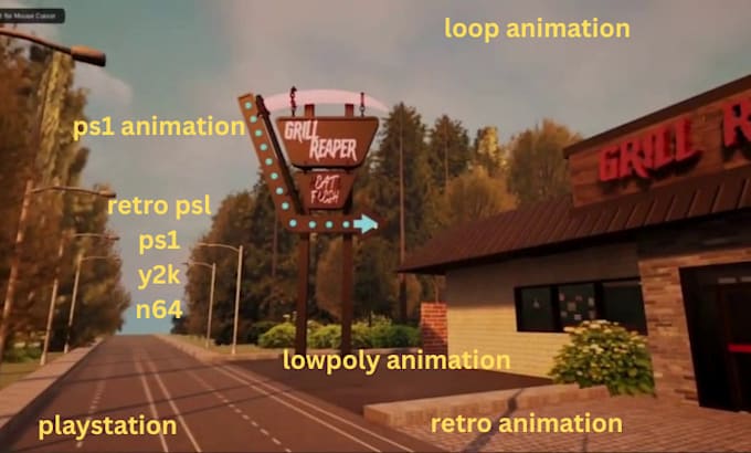 Create retro ps1 n64 style low poly 3d animation with music visualizer ...