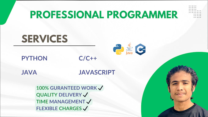 Do python, java, c, cpp programmer for code development projects by Moeez_develop1 | Fiverr
