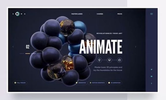 Do stunning 3d website webgl animations interactive website design by ...