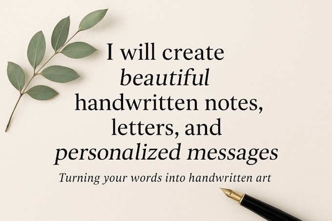 Create custom handwritten notes and letters by Farwa27 | Fiverr