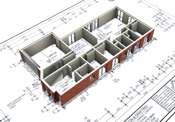Draw a 3d floorplan of your home or building by Onearmedgraphic | Fiverr