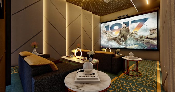 Virtual 3d theatre room,cinema room,museum interior,exhibition space,cgi gallery by Bencise | Fiverr