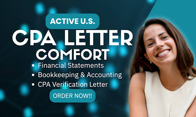 Sign cpa comfort letter mortgage letter income verification expense ...
